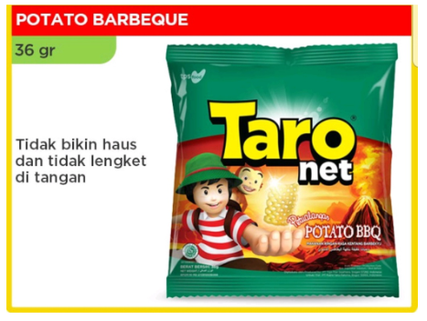 Potato Snack Taro Net Snack 32GR | Seaweed | Barbecue BBQ | Cowboy Ste ...