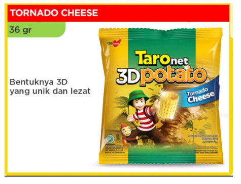 Taro Net Snack 36GR | Taro Seaweed | Taro Barbecue BBQ | Taro Cowboy S ...