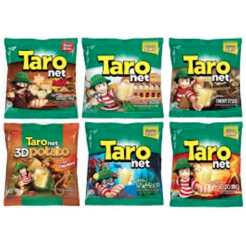 Potato Snack Taro Net Snack 32GR | Seaweed | Barbecue BBQ | Cowboy Ste ...