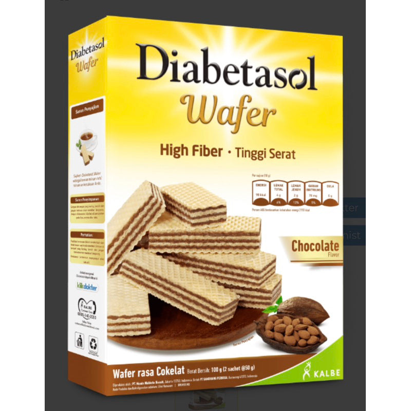 [Healthy Snacks] Diabetasol Wafer Kalbe | High Fiber | No sugar ...